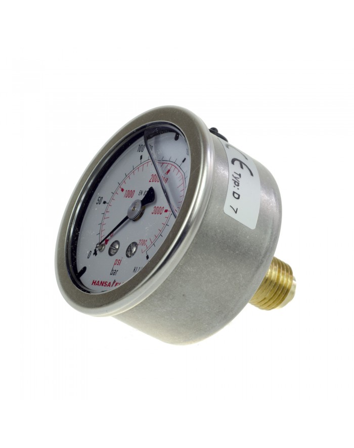 MANOMETR GLICERYNOWY 0-250BAR 50MM (PRZYŁ. TYLNE)